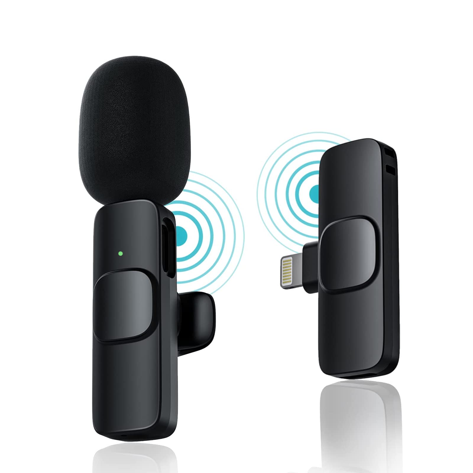2024 Upgraded Wireless Lavalier Microphone for iPhone iPad, Plug and Play auto sync Lapel Mic for Recording YouTube, Facebook Live Stream, TikTok, Vloggers, Interview(NO APP or Bluetooth Needed)