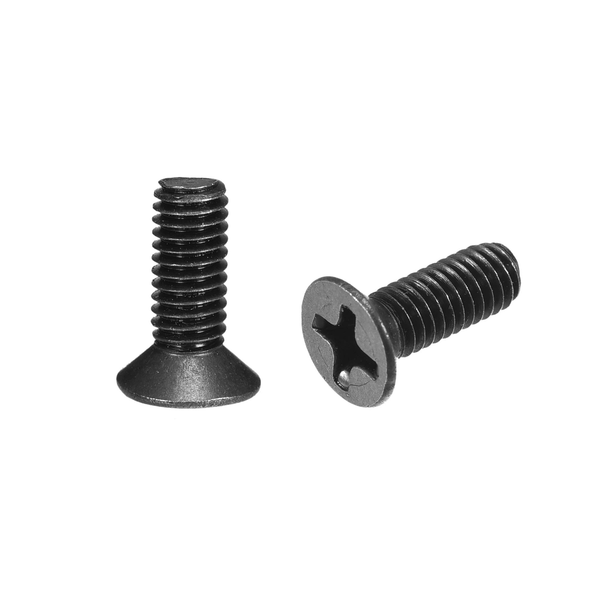 uxcell M3.5 x 10mm Phillips Screw Fastener Black for Laptop PC TV Fan Switch 200pcs