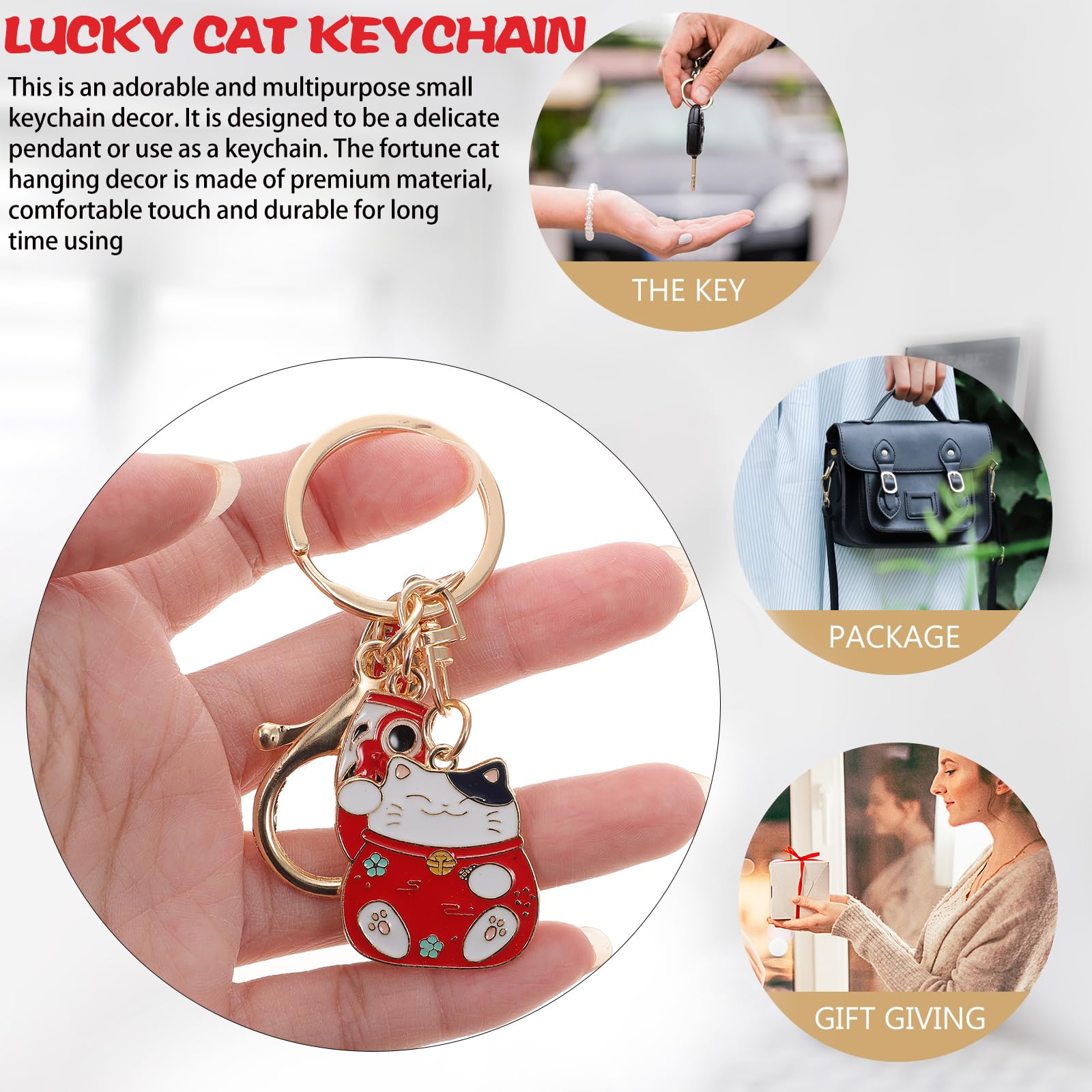 2pcs Cute Cartoon Keychain Bag Pendant Unique Car Key Holder Decorative Key Rings Purse Backpack