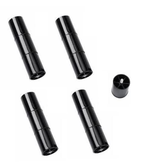 Motion Essentials Replacement Legs for Serta Perfect, Essentials, Custom, Plus, or Air Adjustable Beds (Model Specific, See Remote pics), Black, (62000085)