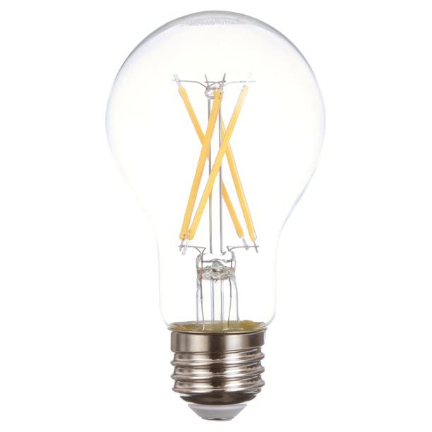 GE A19 Clear Dimmable General Purpose LED Light Bulb, 60W Replacement, Soft White, 4-Pack