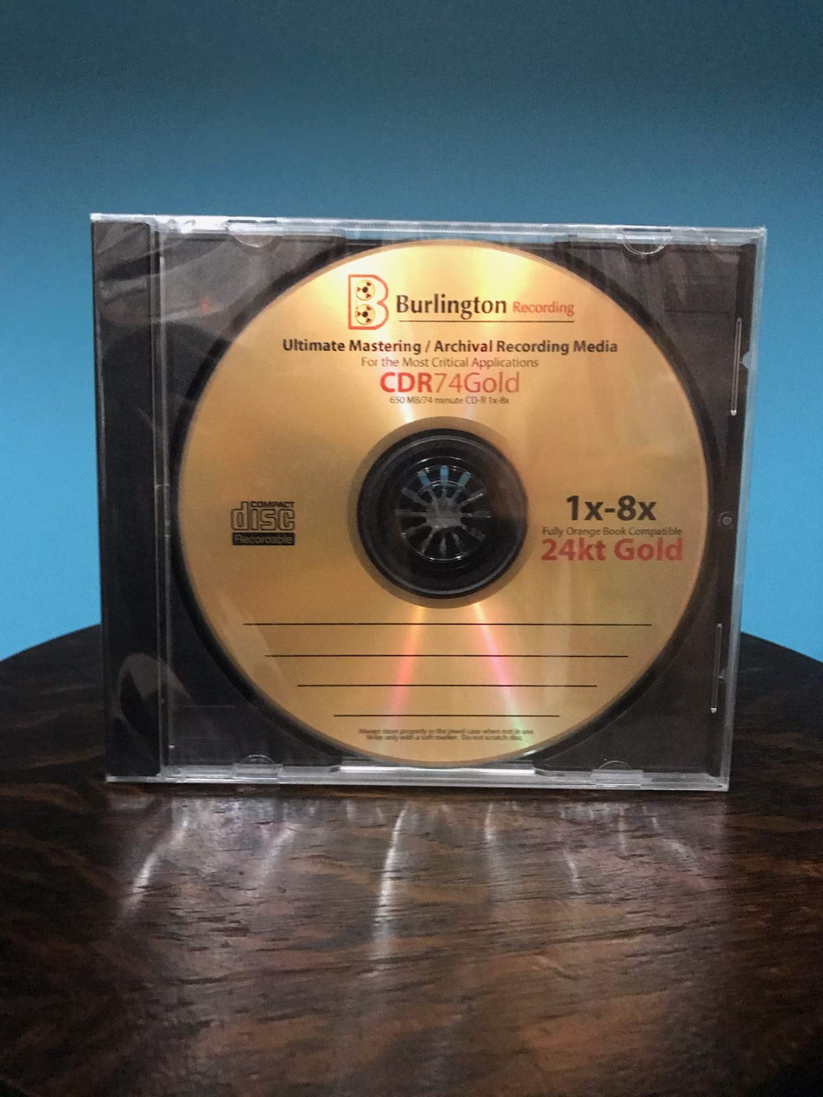 Burlington Recording 24 Kt Gold Ultimate Archival Mastering CD-R Pack of 10