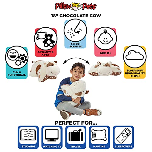 Pillow Pets Sweet Scented Chocolate Cow Stuffed Animal Plush Toy