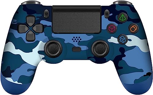 ADHLEK Wireless Controller for PS4/Slim/Pro,with Dual Vibration Game Joystick Remote Camo Blue