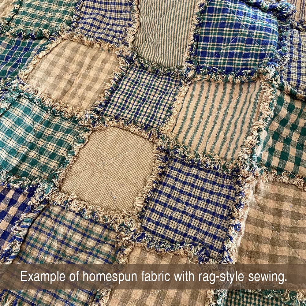 40 Cozy Charm Pack, 6 inch Precut Cotton Homespun Fabric Squares by JCS
