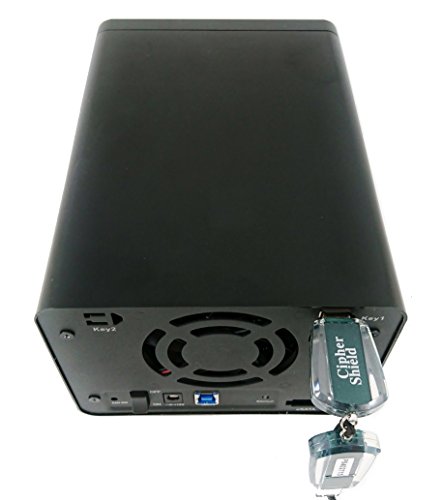 BUSlink CipherShield 2-Bay RAID 1 Mirror USB 3.0/eSATA FIPS 140-2 HIPAA 256-bit AES Hardware Encrypted External Desktop SSD Drive (4TB - 2TB x 2)