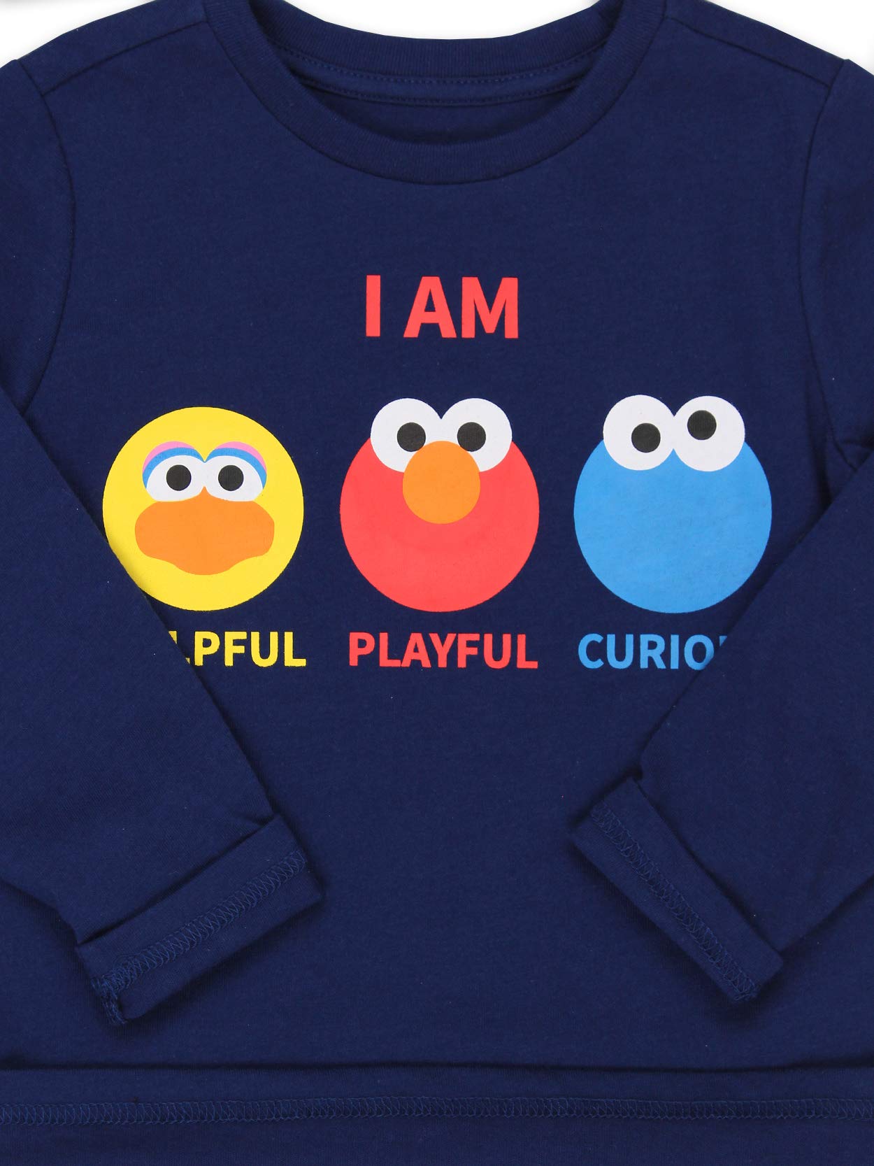 Isaac Mizrahi Loves Sesame Street Elmo Toddler Baby Long Sleeve T-Shirt Tee (2T, Navy)