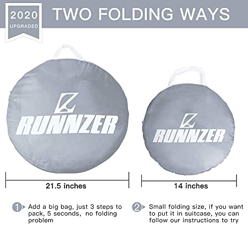 L RUNNZER Baby Safety Crib Tent to Keep Baby from Climbing Out,Pop Up Crib Tent to Protect Your Baby from Falls and Bite,See Through Mesh Top Nursery Mosquito Net