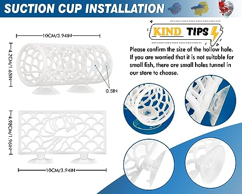 Abizoo Betta Fish Tank Accessories,Betta Bed Tunnel Cave Soft Edges for Delicate Fins, Betta House Shrimp Pleco Hide Resting Tube Siamese Fighting Fish Corner Moss Ledge for Aquarium Betta Hammock