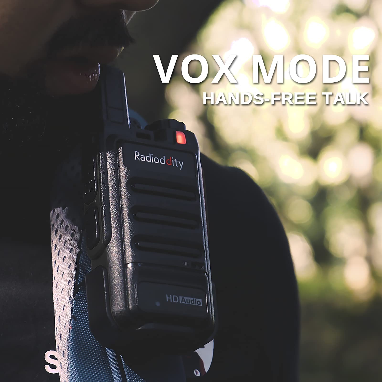 Radioddity GM-N1 GMRS Radio Handheld, Noise Canceling Long Range Two Way Radio for Adults, with 30 Channels 3000mAh Rechargeable Battery, Privacy Code, VOX for Camping, Offroad (2 Packs)