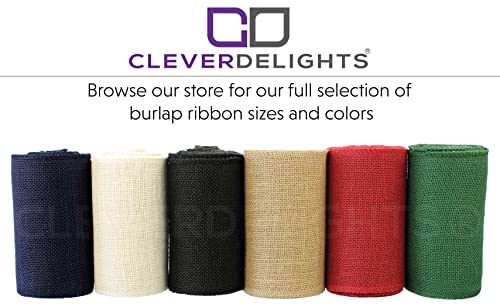 CleverDelights 6" Premium Burlap Roll - 10 Yards - No-Fray Finished Edges - Natural Jute Burlap Fabric