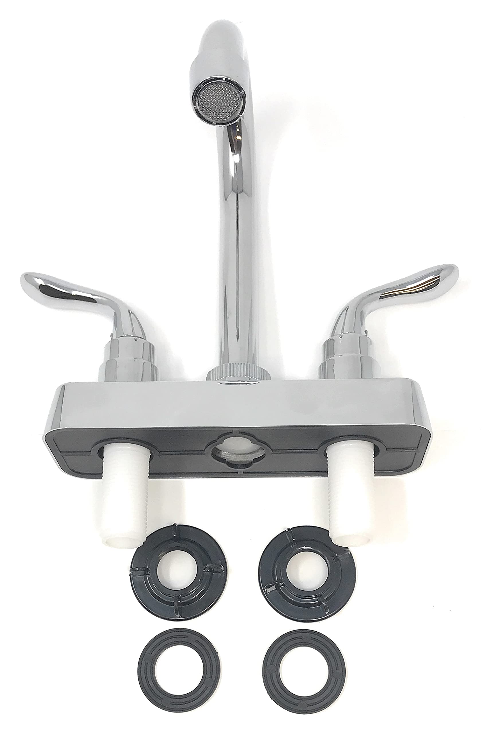 4" Faucet Bathroom Bar Utility Sink Plastic Chromed, 2 ADA Push Handles [PRO-3735P] - Grifo de Plastico de Calidad para baño o cocina