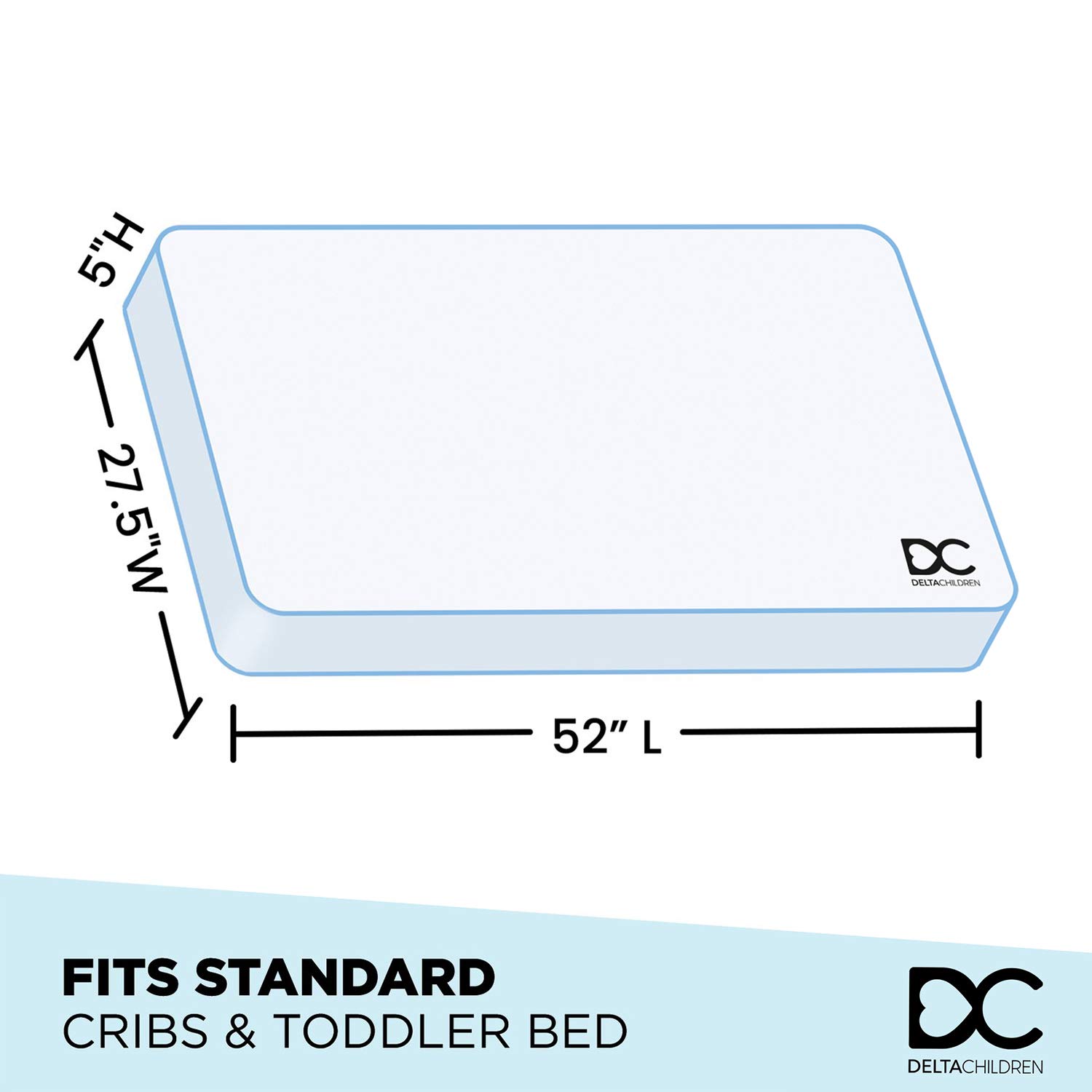 Delta Children Fancy Toddler Bed, Grey Twinkle Galaxy Dual Sided Recycled Fiber Core Crib and Toddler Mattress (Bundle)