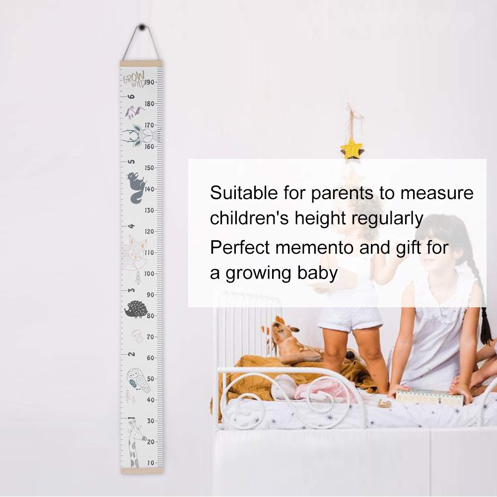 GLOGLOW Growth Chart, Height Chart Cute Wall Ruler Removable Height Measure Chart Wall Sticker Height Measure Home Room Decoration Child Toy Growth Chart for Kids(#1)