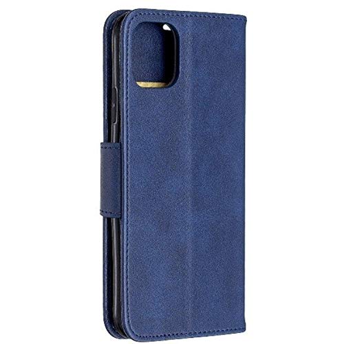 Glow 407-1-04 iPhone 12 Notebook Type Case with Strap, Navy, Tempered Glass & Stylus Pen