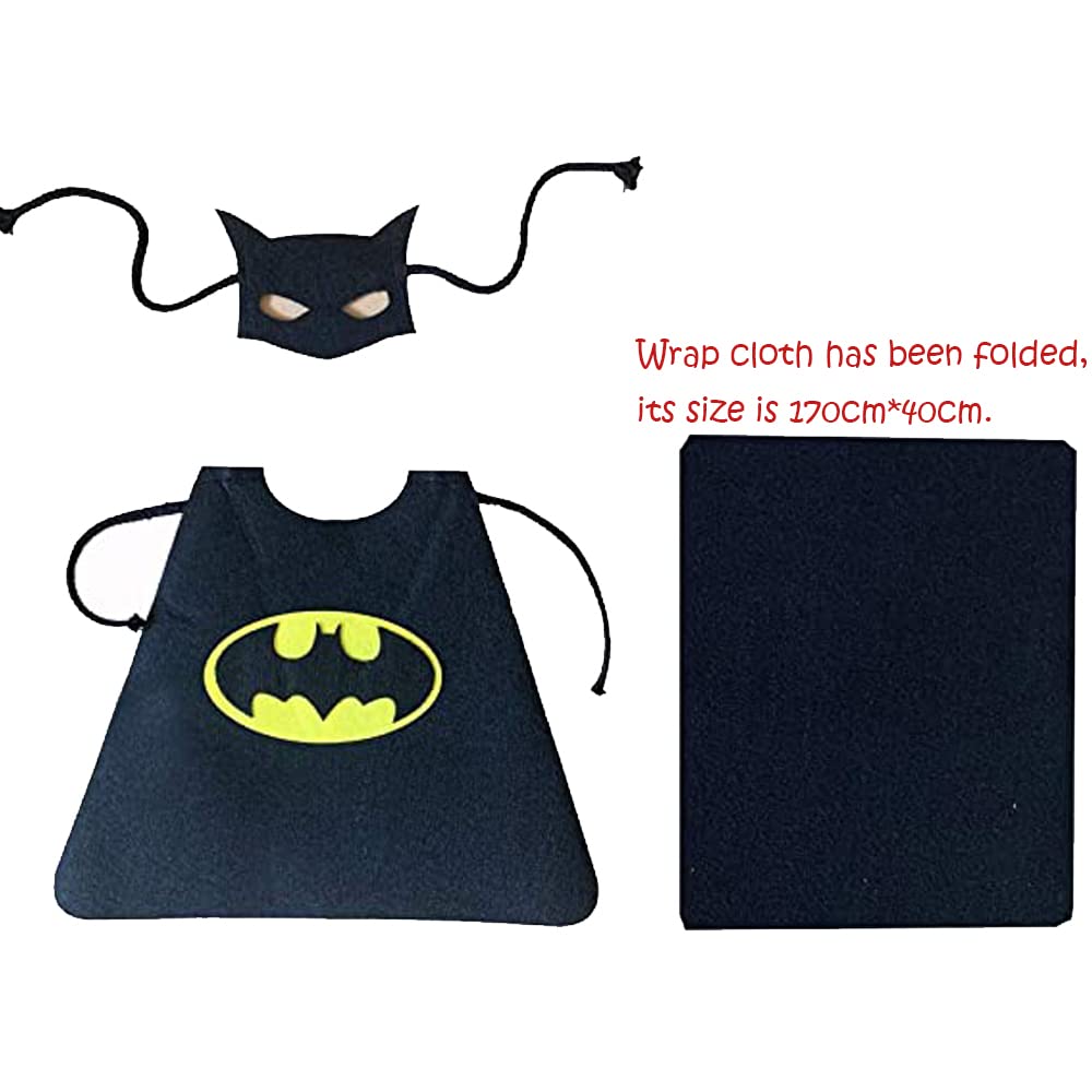 Bat Wrap Eye Mask Cloak Cape Full Set Costume for Newborn Baby Swaddle Infant Toddler Photography Props