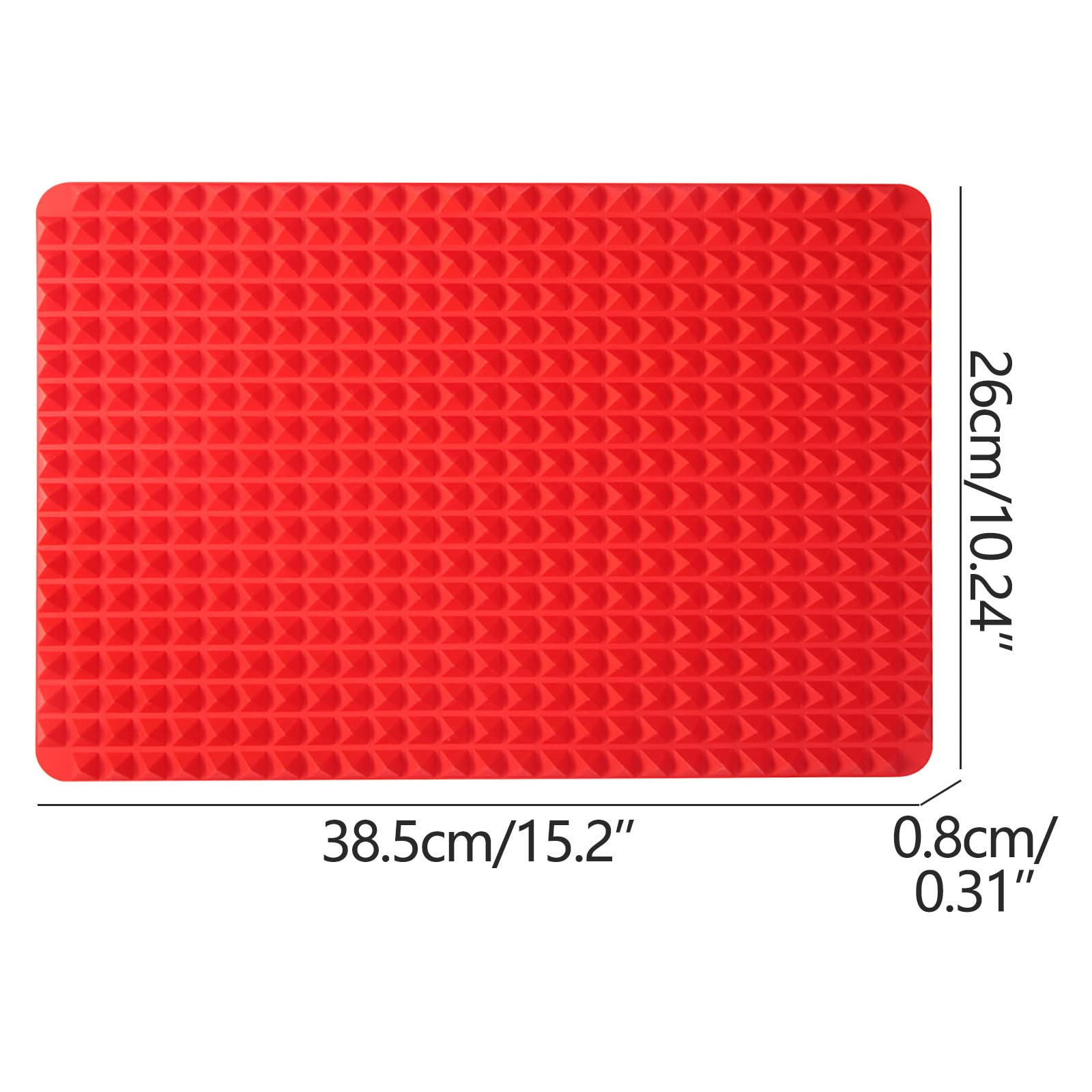 2 Pack Non-Stick Baking Cooking Mat, Silicone Baking Mat Cooking Pan Large Non Stick Fat Reducing Silicone Cooking Mat Oven Baking Tray Sheets Grilling BBQ