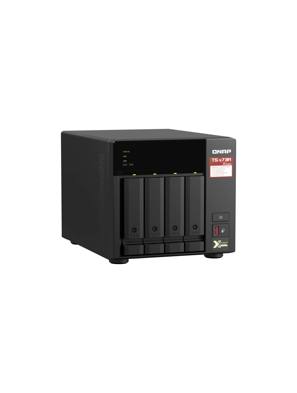 QNAP TS-473A-8G SAN/NAS Storage System, Black