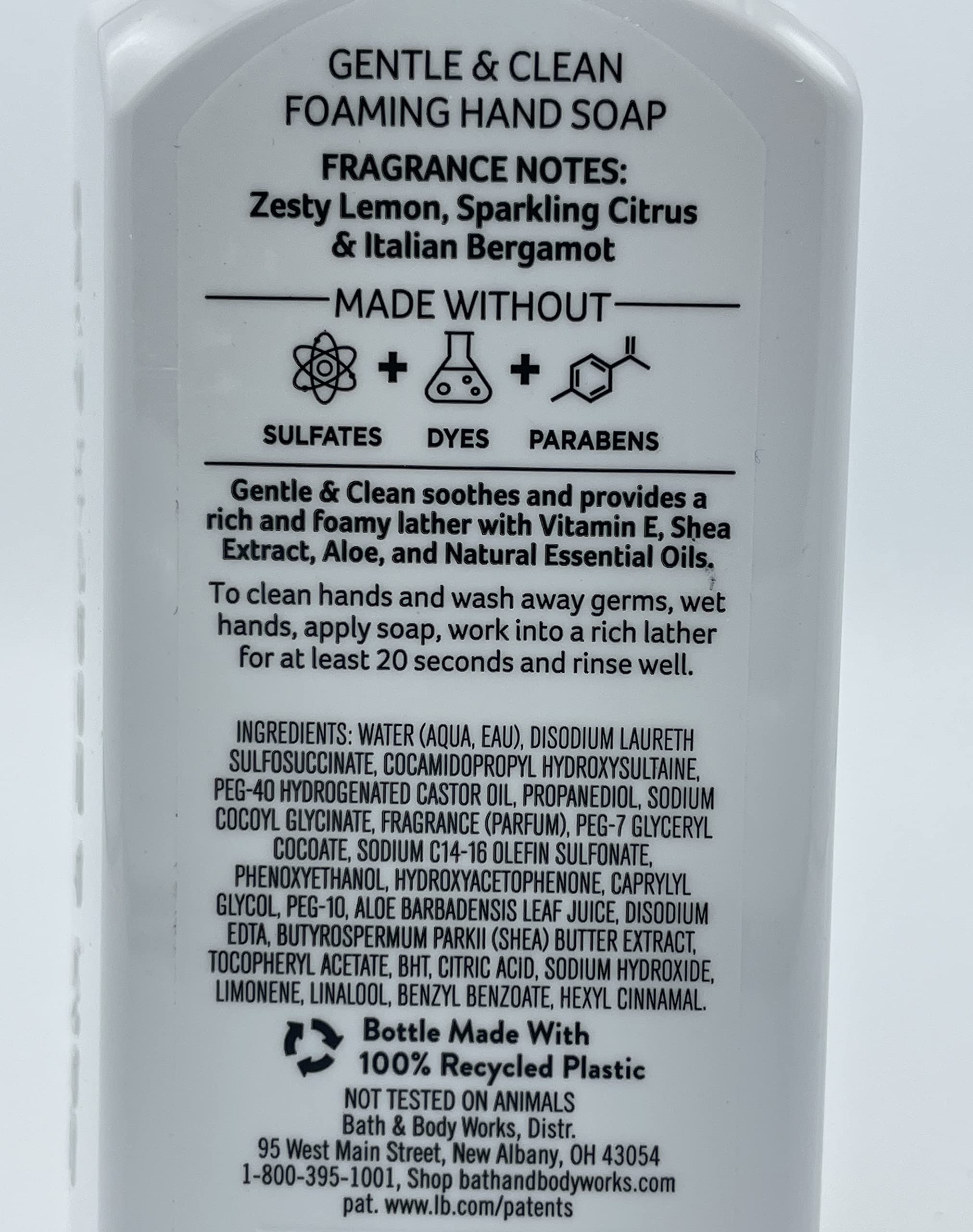 Bath & Body Works Gentle Foaming Hand Soap in Kitchen Lemon (2 Pack)