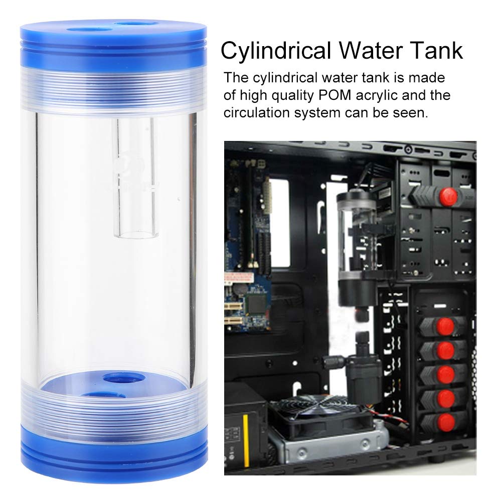 ASHATA PC Water Cooling Kit,Universal Water Cooling Radiator,Tubing,Pump,Cylindrical,Dual Fan,Mounting Accessories Computer Water Cooling Liquid Cooler Kit