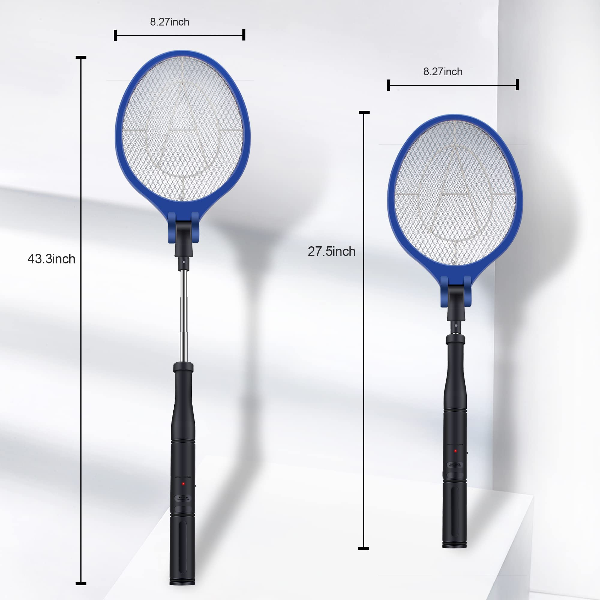 ๐ฎ๐ฌ๐ฎ๐ฏ ๐๐ฉ๐ ๐ซ๐๐๐๐ Electric Fly Swatter Indoor, Retractable Bug Zapper Racket Powerful Mosquitoes Trap, USB Rechargeable Fly Killer, Pest Control for Home, Bedroom, Kitchen, Patio