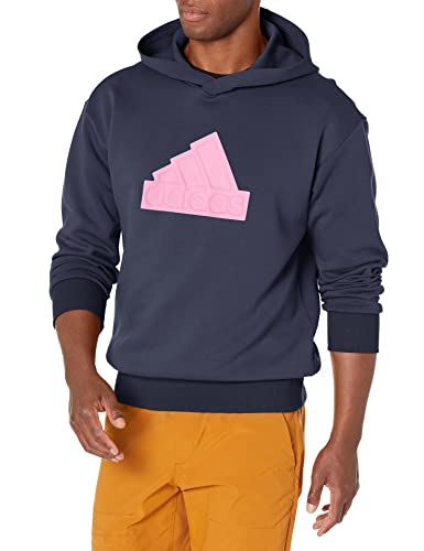 adidas Men's Future Icon Badge of Sport Hoodie, Ink, Large