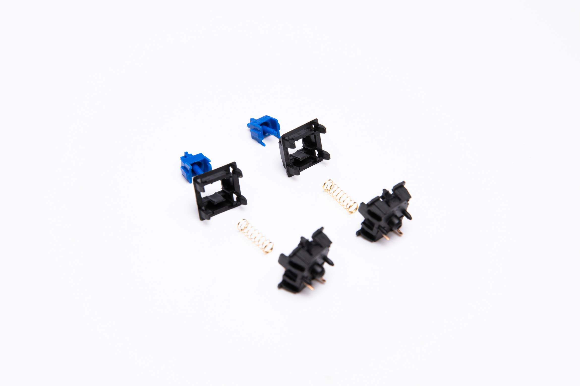 HK Gaming MS-1 Mechanical Key Switches for Mechanical Gaming Keyboards | PCB Mounted | Pre Lubed | 72cN ; Linear (Pro Lake Blue, 90 Pcs)