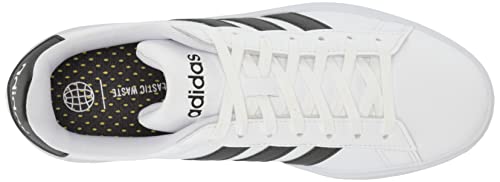 adidas Men's Grand Court 2.0 Tennis Shoe, FTWR White/Core Black/FTWR White, 9.5