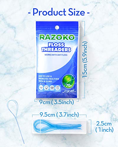 Floss Threaders | for Braces, Bridges, and Implants |210PCS (Pack of 3)