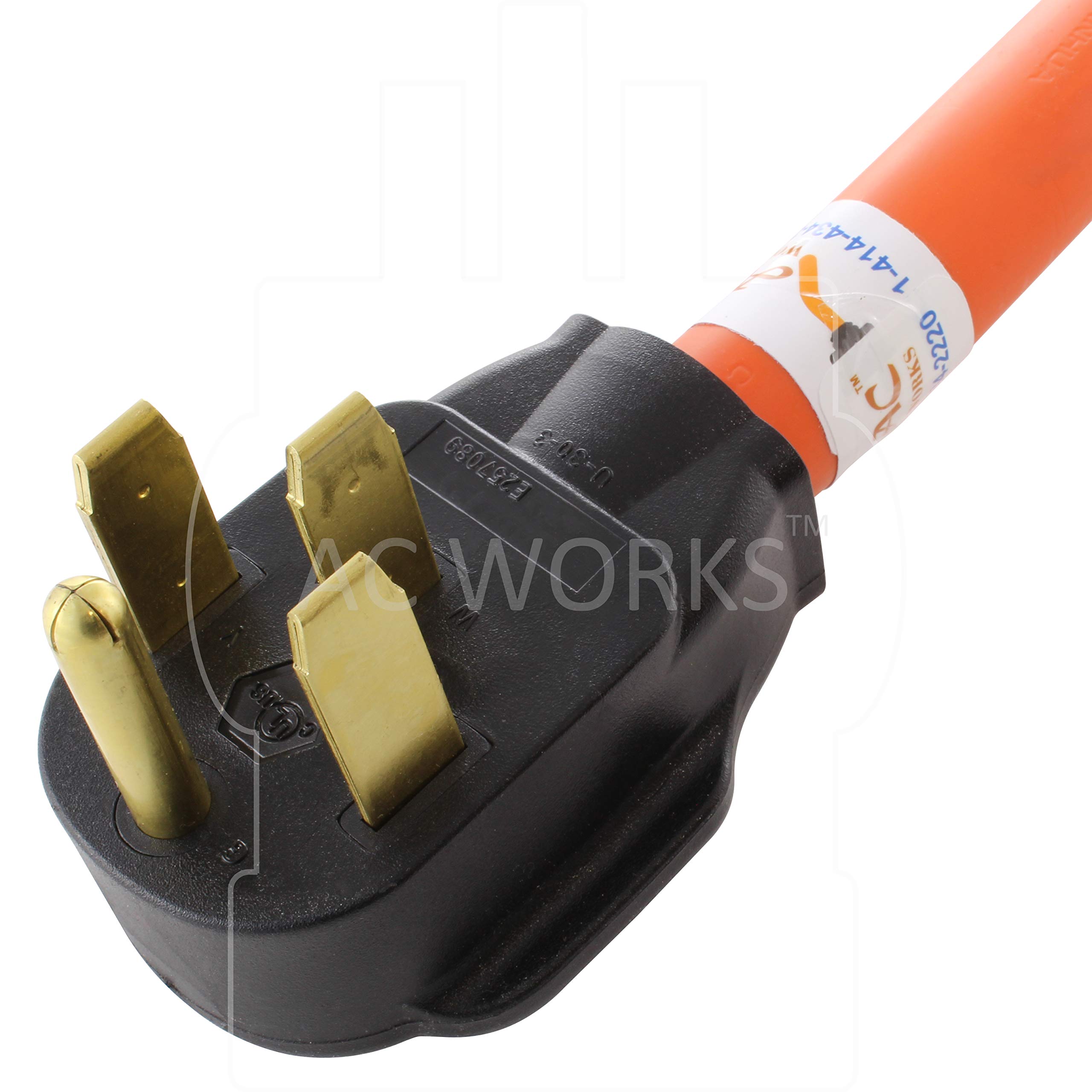 AC WORKS 6-50 Welder Adapter (14-50 50A 4-Prong Straight Blade to 6-50)