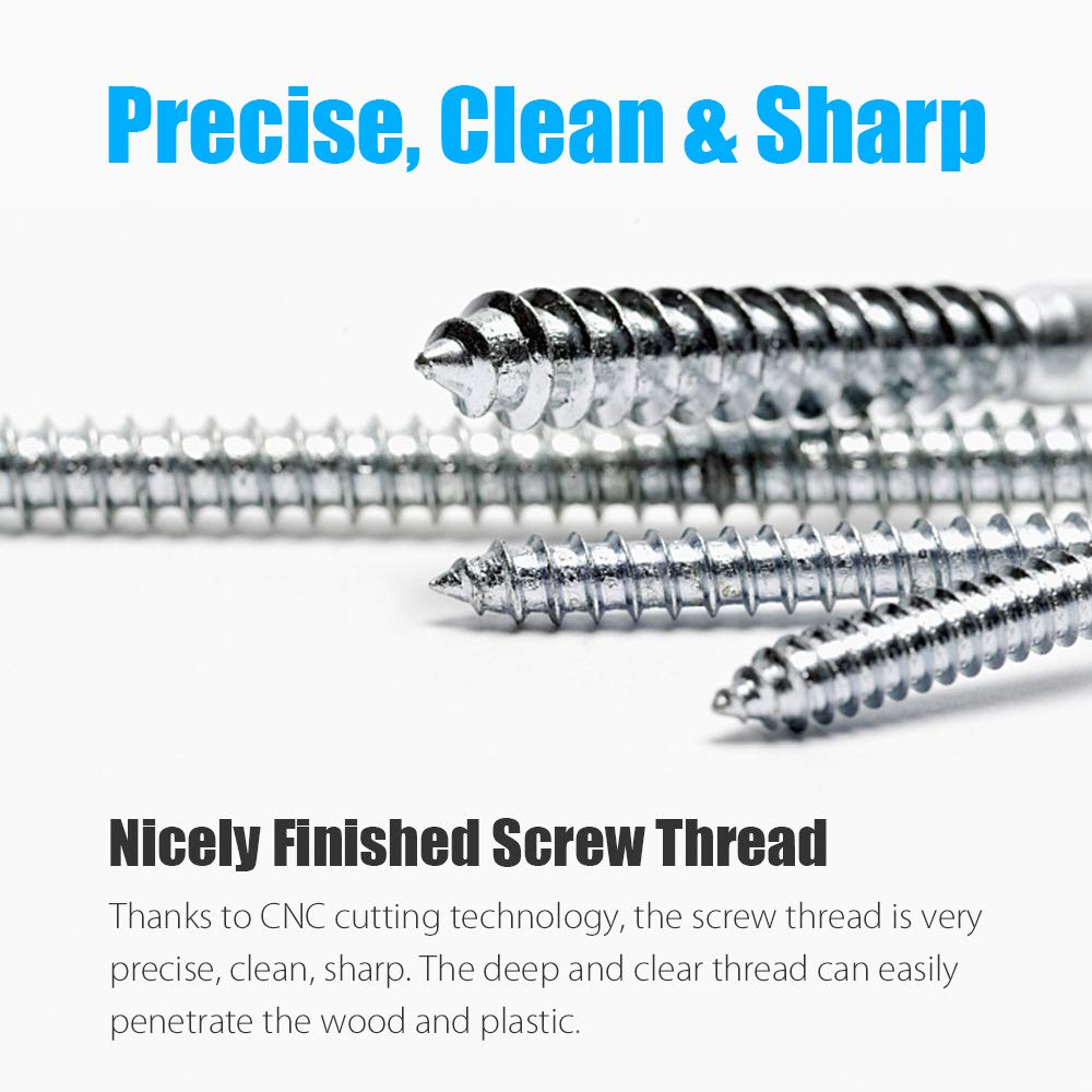 CASAON 570Pcs Self Tapping Screws Assortment Set, M3/M4/M5/M6 304 Stainless Steel Sheet Metal Screws Kit, Phillips Drive Wood Screw Assortment 570pcs (285pcs Round Head and 285pcs Flat Head)