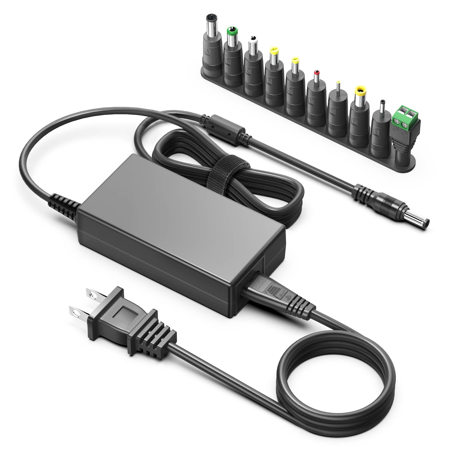 HKY 15V 60W Universal AC/DC Adapter Switching Power Supply with 10 Selectable Adapter Tips, AC to DC 15V 4A (15V 3.5A,15V 3A,15V 2A,15V 2.5A Compatible) Power Cord Cable Wall Plug Charger