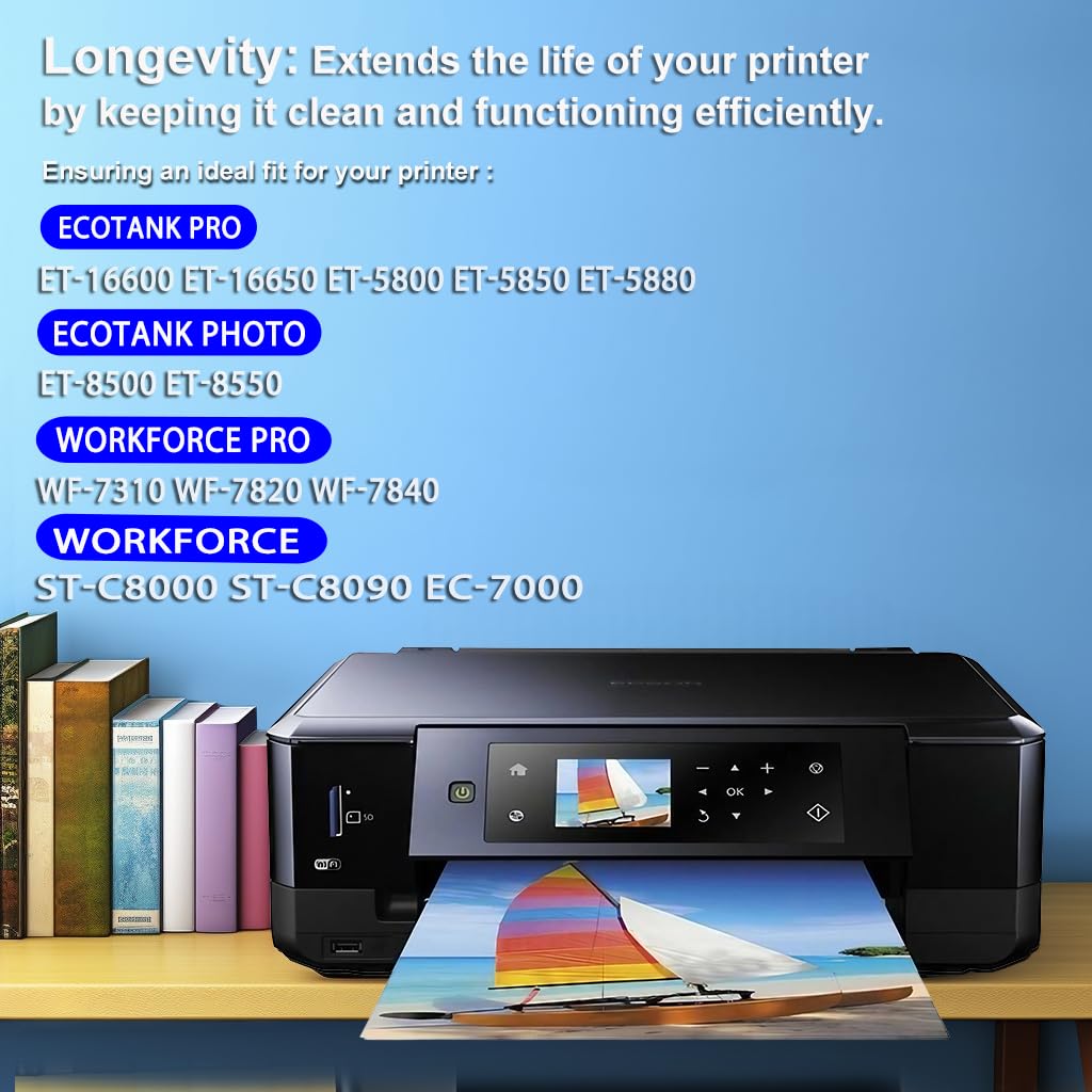 HLPRINT C9345 Ink Maintenance Box Remanufactured for EcoTank Pro ET-5880 ET-5850 ET-5800 ET-16600 ET-16650 Workforce Pro WF-7820 WF-7840 ST-C8000 Printer