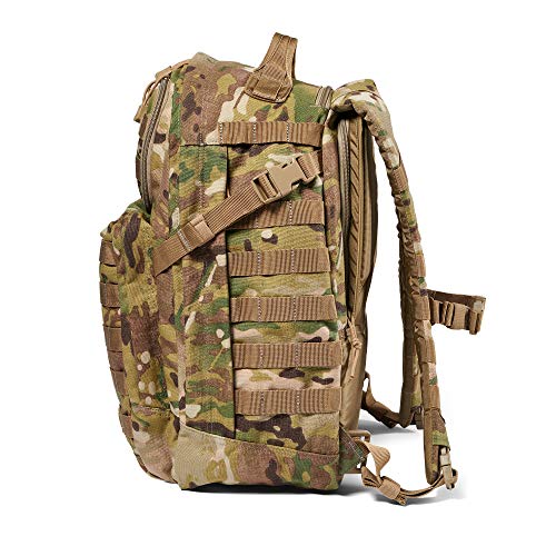 5.11 Tactical Backpack – Rush 24 2.0 – Military Molle Pack, CCW and Laptop Compartment, 37 Liter, Medium, Style 56564, Multicam