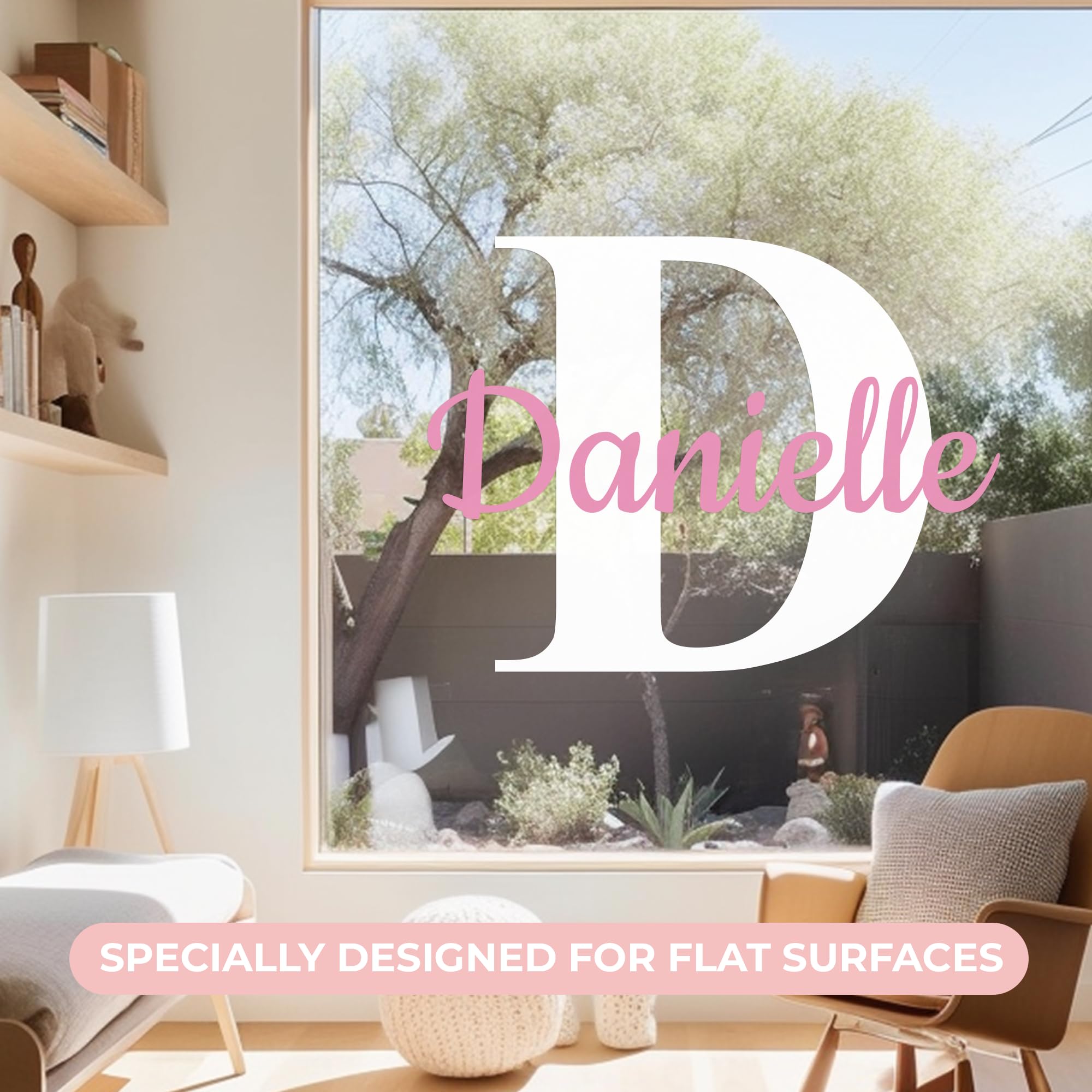 Multiple Font Personalized Name & Initial Vinyl Wall Decor I Nursery Wall Decal for Boy & Girl Decoration I Stickers Aesthetic I Multiple Options for Customization