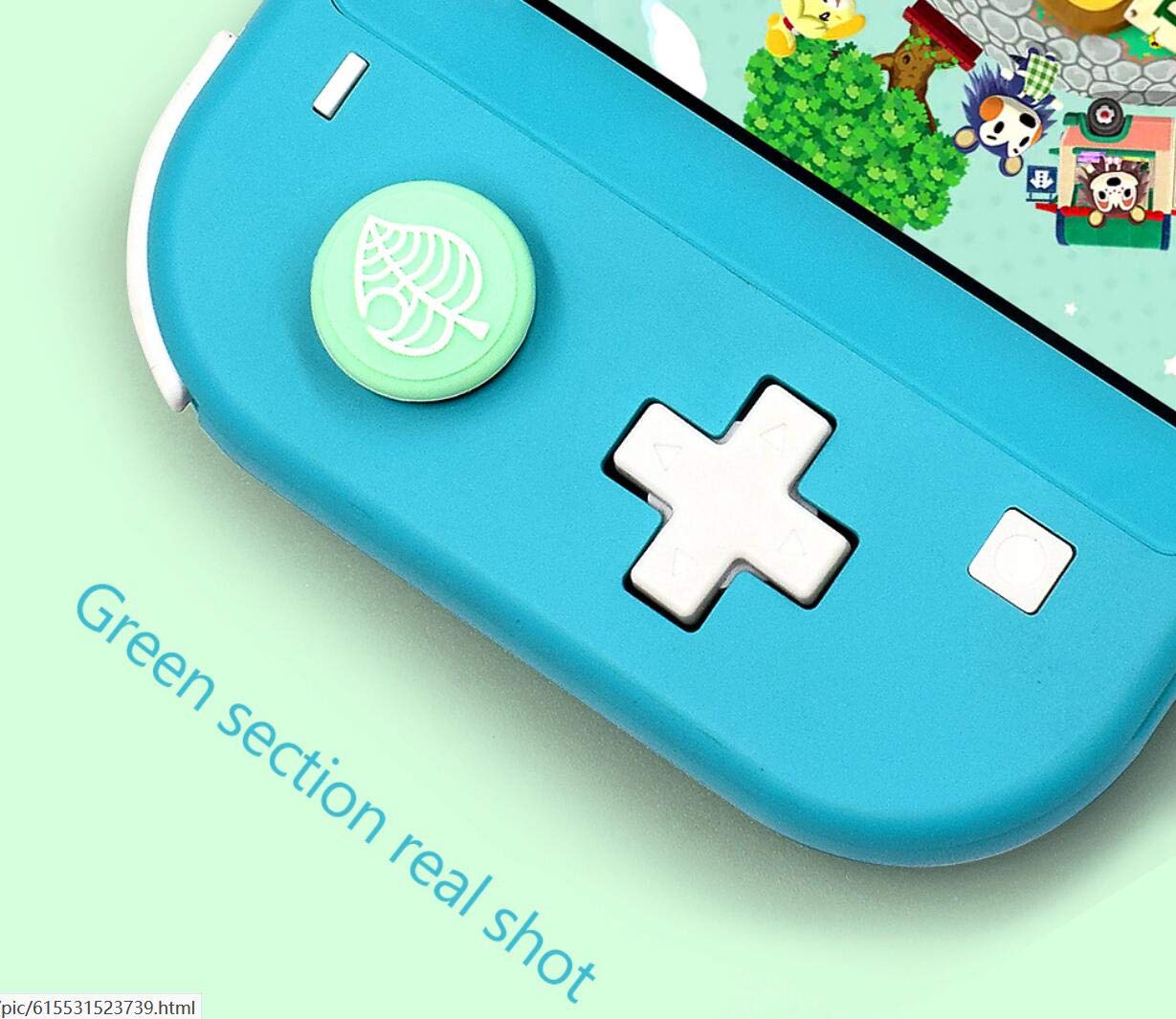 6PCS Silicone Cute Thumb Grip Caps Cover Ergonomic Joystick Caps Analog Thumb Stick Caps for Switch NS Joy Con/Switch Lite Controller-Leaves