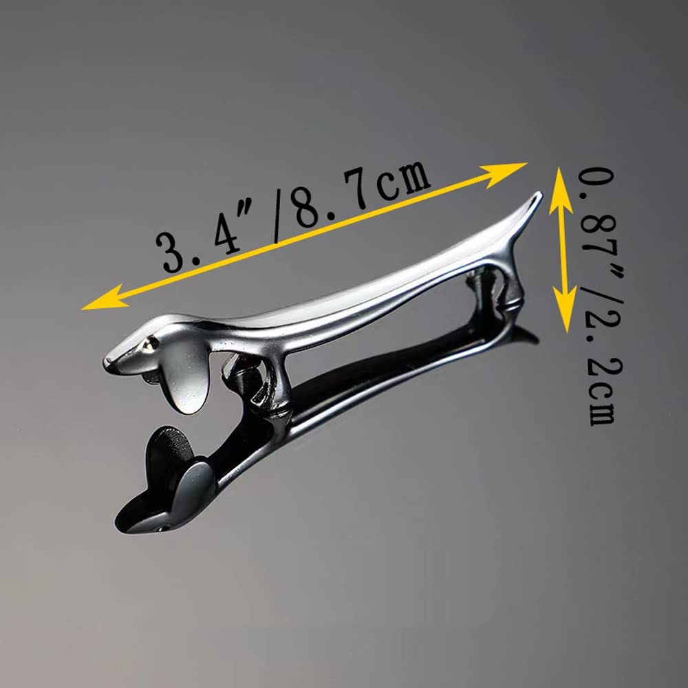 4 Pieces Chopsticks Holder Sliver Chopstick Rest Pillow Zinc Alloy Chopstick Rack Stand for Spoon Fork Knife Tableware Brush Home Kitchen Table Decoration (Dachshund)