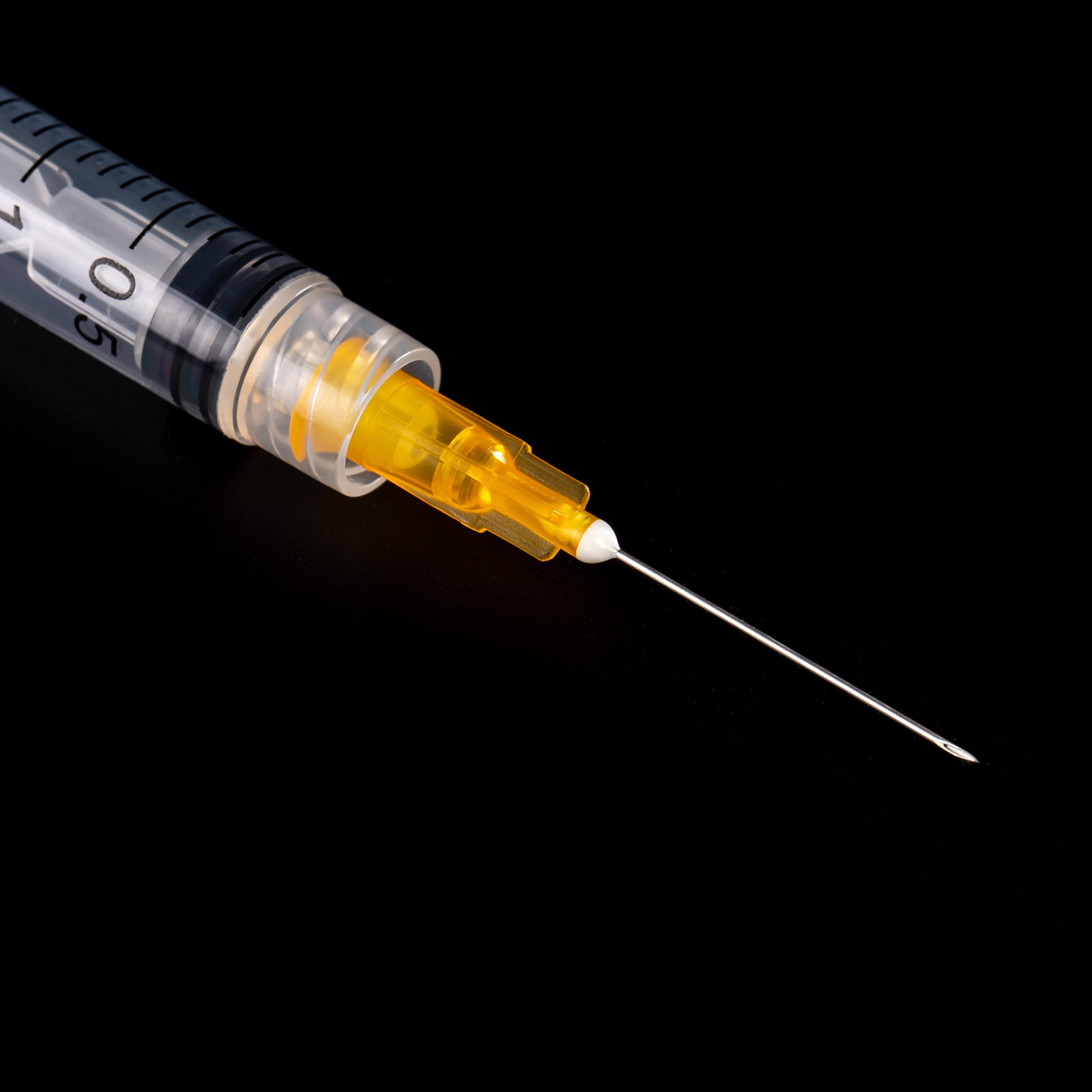 2.5ml/cc Luer Lock Syringe with 25G Needle and Cap - Diameter 0.5mm/0.019Inch-Long 25mm/1Inch (20)