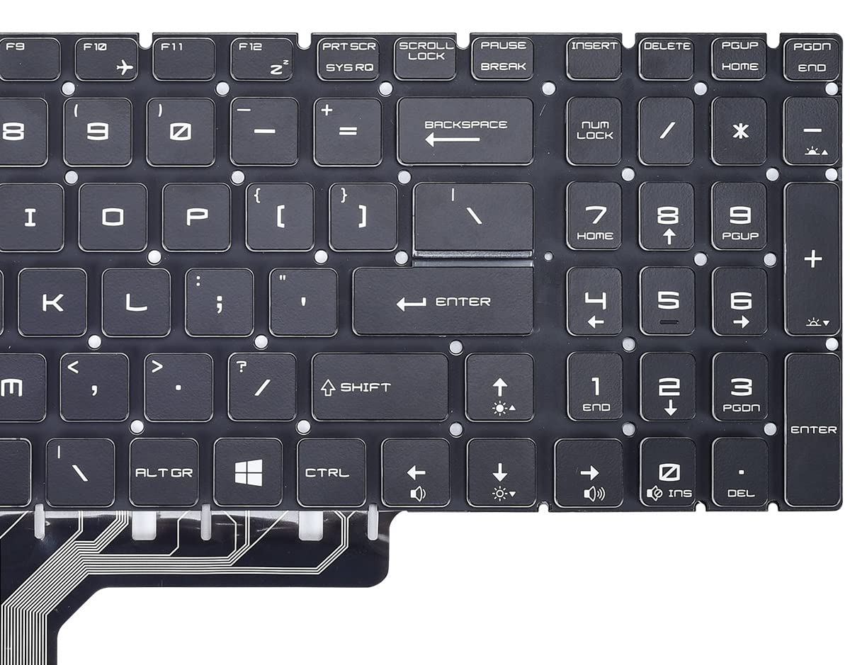 Replacement Keyboard for MSI GE75 Raider, GS75 Stealth, GL75 GL65 GP65 GP75 Leopard Series Game Laptop with Per-Key RGB Backlit Keyboard US Layout