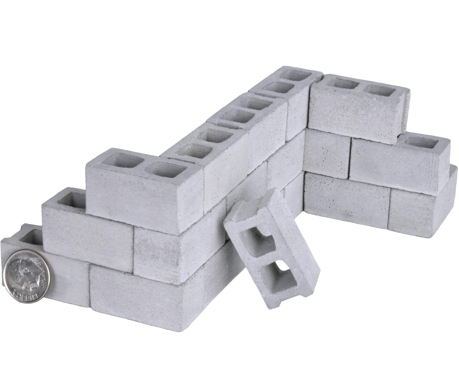 Acacia Grove Mini Cinder Blocks, 12 Pack, 1/12 Scale