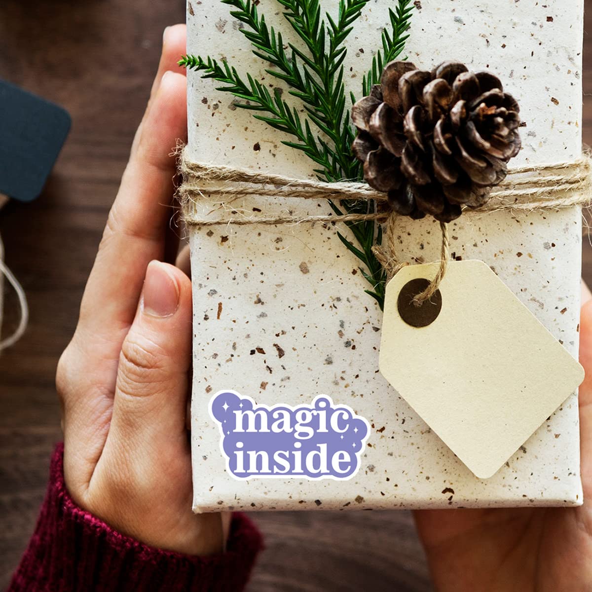 Muminglong 1.5 Inch Magic Inside Sticker,Thank You Sticker, Small Business, Handmade Sticker,Packaging Sticker, 500 PCS