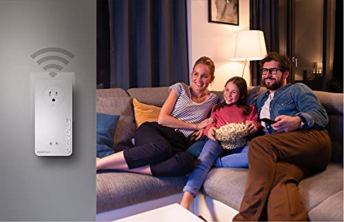 devolo Magic 2 WiFi next Powerline Starter Kit | Mesh Wi-Fi AC | 2000 Mbps | G.hn Wave 2 | Multi-User MIMO | 2 Passthrough Adapters | 3x Gb LAN Ports [2+1] | Plug & Play | Best for smart devices