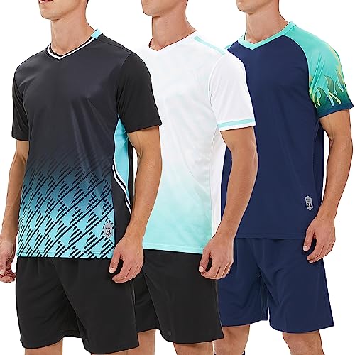 6 Pack Gym Shirts for Men Workout Set Athletic Clothes Outfits Gym Active Athletic Basketball Running Shirts Shorts