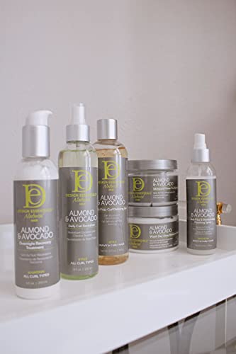 Design Essentials Natural Almond & Avocado Anti-frizz Curl Defining Gel, white, 12 Fl Oz