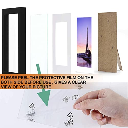 8X10 Picture Frame Set of 4, Picture Frames Collage Wall Decor,5x7 with Mat or 8x10 Without Mat, Picture Frames 8 by 10 for Table Top Display Pictures Wall Gallery Picture Frames Easter Decorations