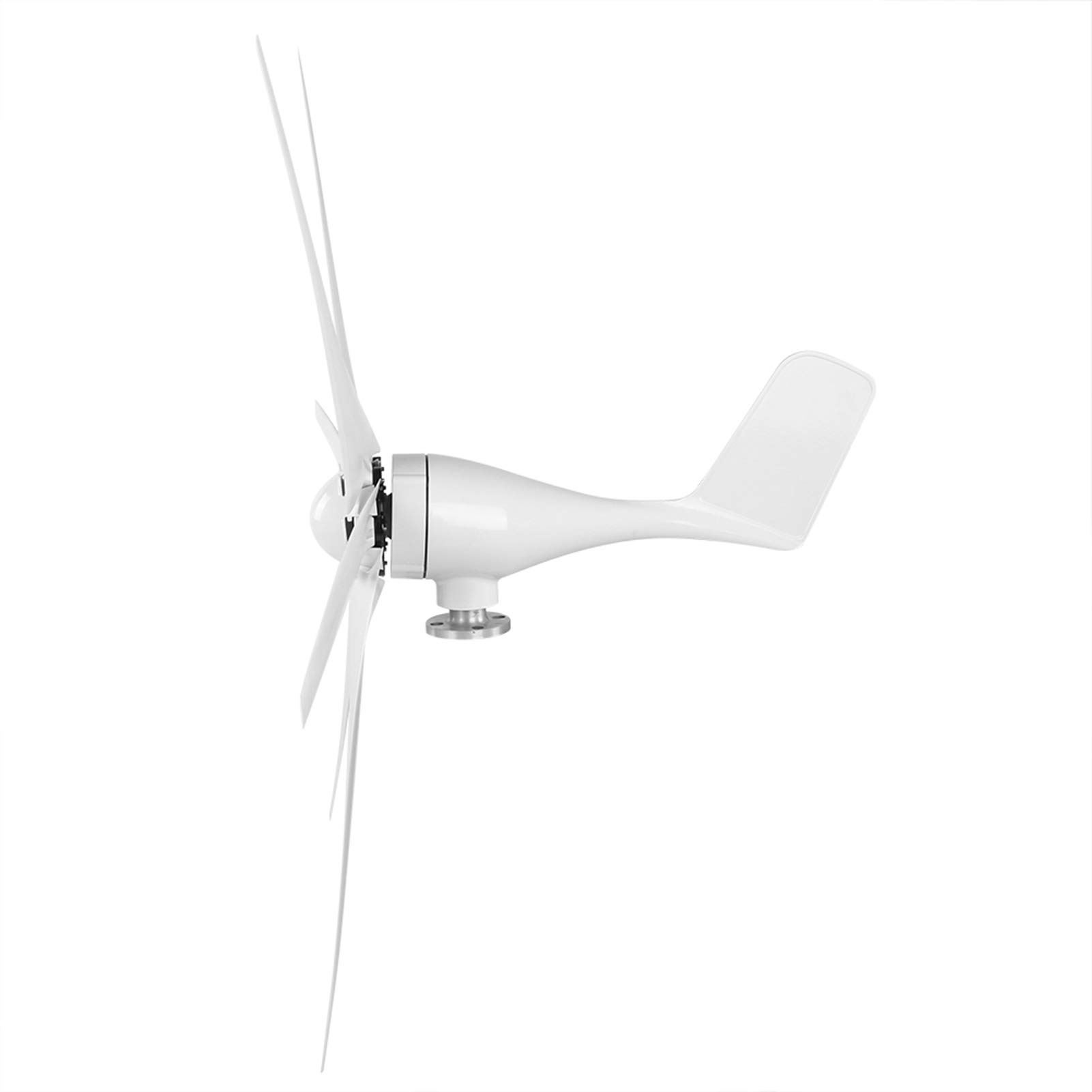 800W Windmill Turbines Generator Small 6 Blade Wind Industrial Machinery Equipment for Marine Home Charging (White 24V)