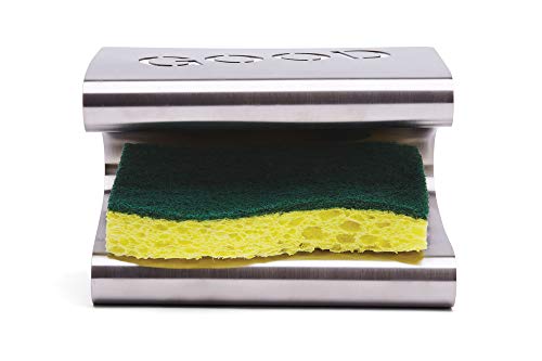 Fox Run Good/Evil Sponge Shelf and Holder, One Size, Stainless Steel