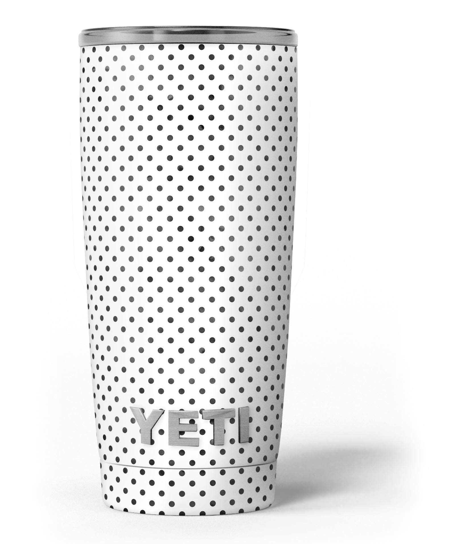 Design Skinz Black and Gray Fade Polka Dots - Skin Decal Vinyl Wrap Kit Compatible with The Yeti Rambler Cooler Tumbler Cups