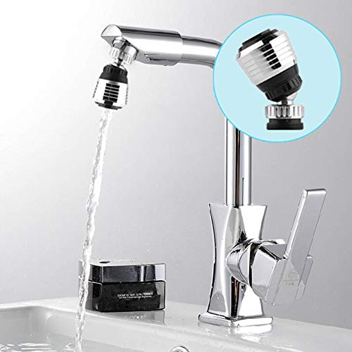 2PCS 360-Degree Swivel Kitchen Sink Faucet Aerator with 2 Function Swivel Sprayer,Water Saving Bubbler Connector Swivel Tap Aerator Diffuser for Kitchen Bathroom …