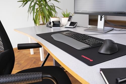 CHERRY KC 4500 Ergo, International Layout, QWERTY Keyboard, Ergonomic Keyboard, with Padded Palm Rest, Wired Keyboard, Black